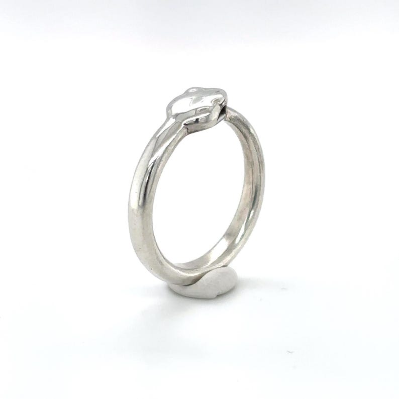 Ouroboros Snake Ring in Sterling Silver 925, Handmade Serpent Jewelry ...