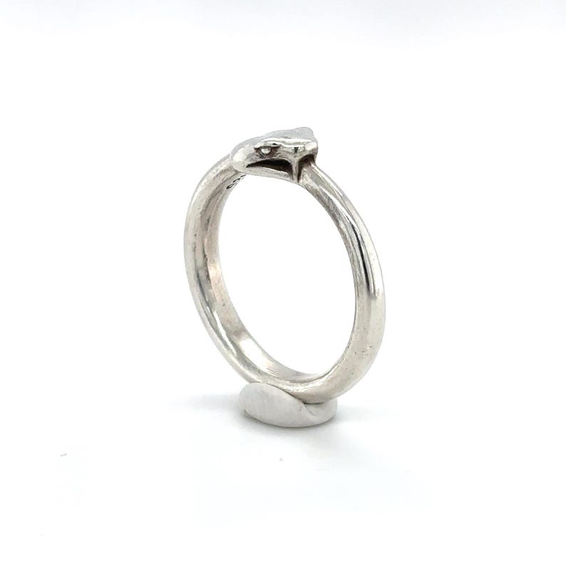 Ouroboros Snake Ring in Sterling Silver 925, Handmade Serpent Jewelry ...