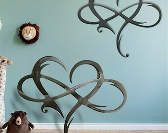 Metal Heart Infinity Sign | Etsy