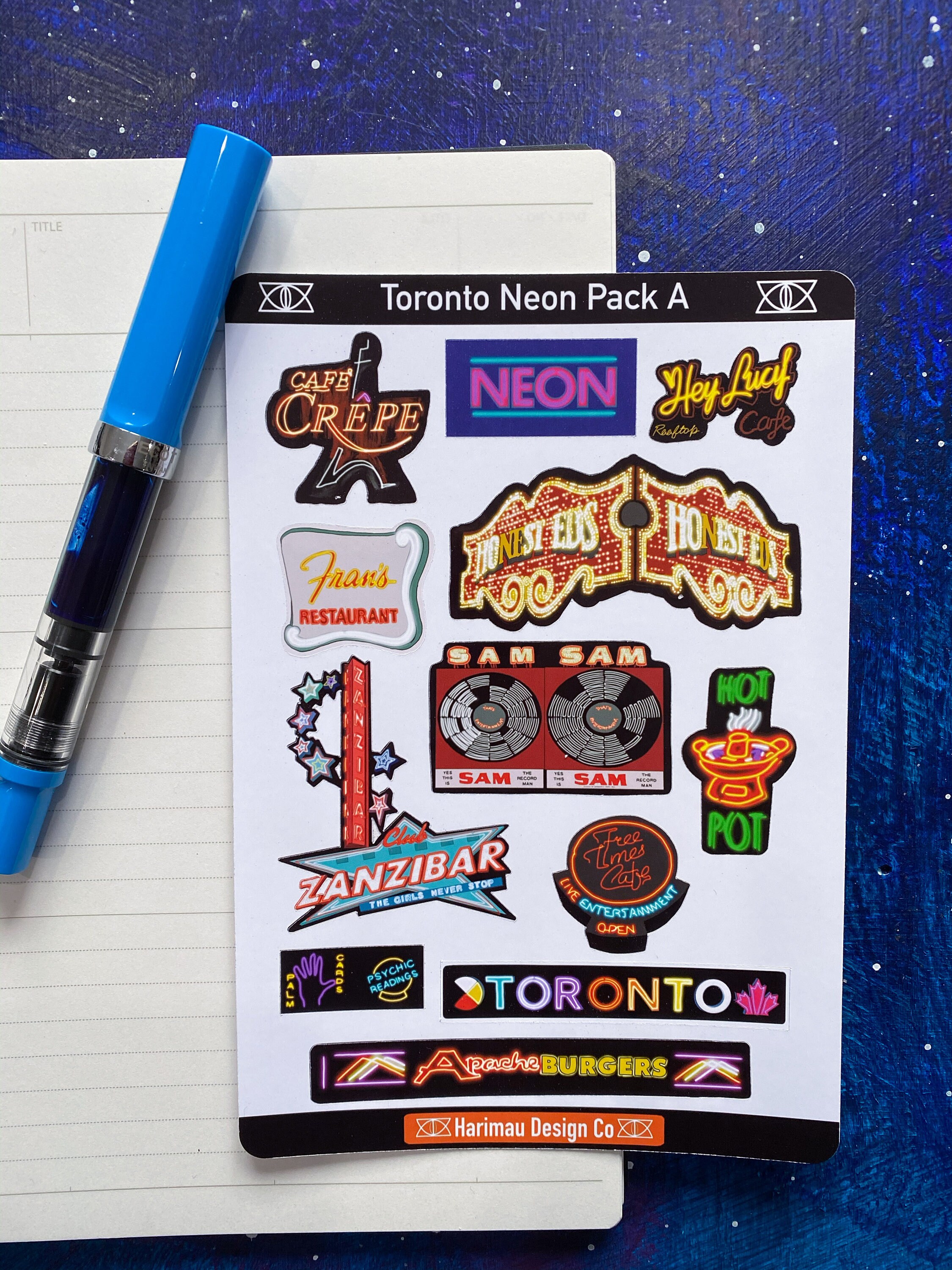 Toronto Neon Signs Stickers Notebook Stickers Laptop Stickers Planner ...