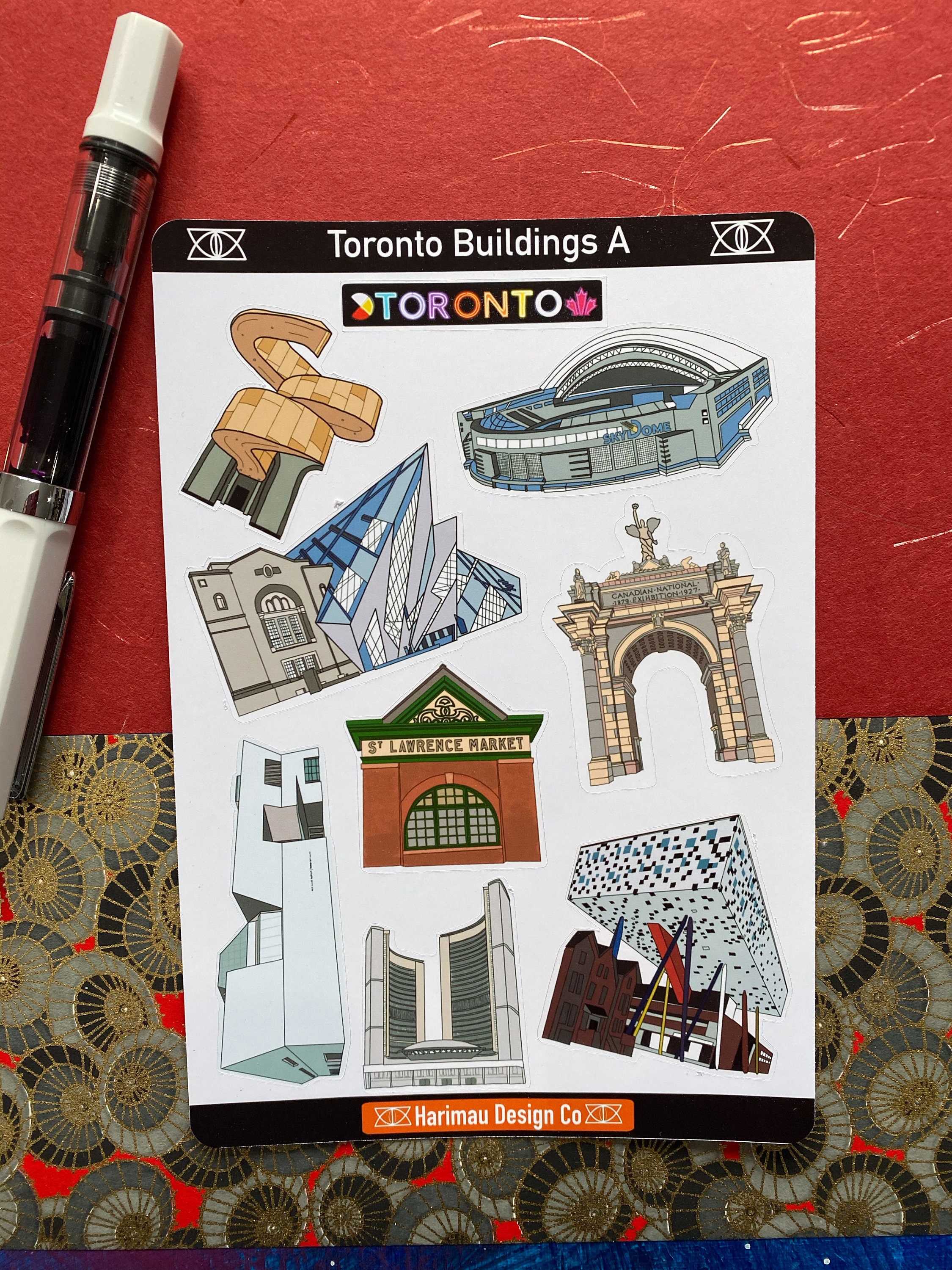 Toronto Iconic Buildings - Notebook Stickers - Laptop Stickers ...