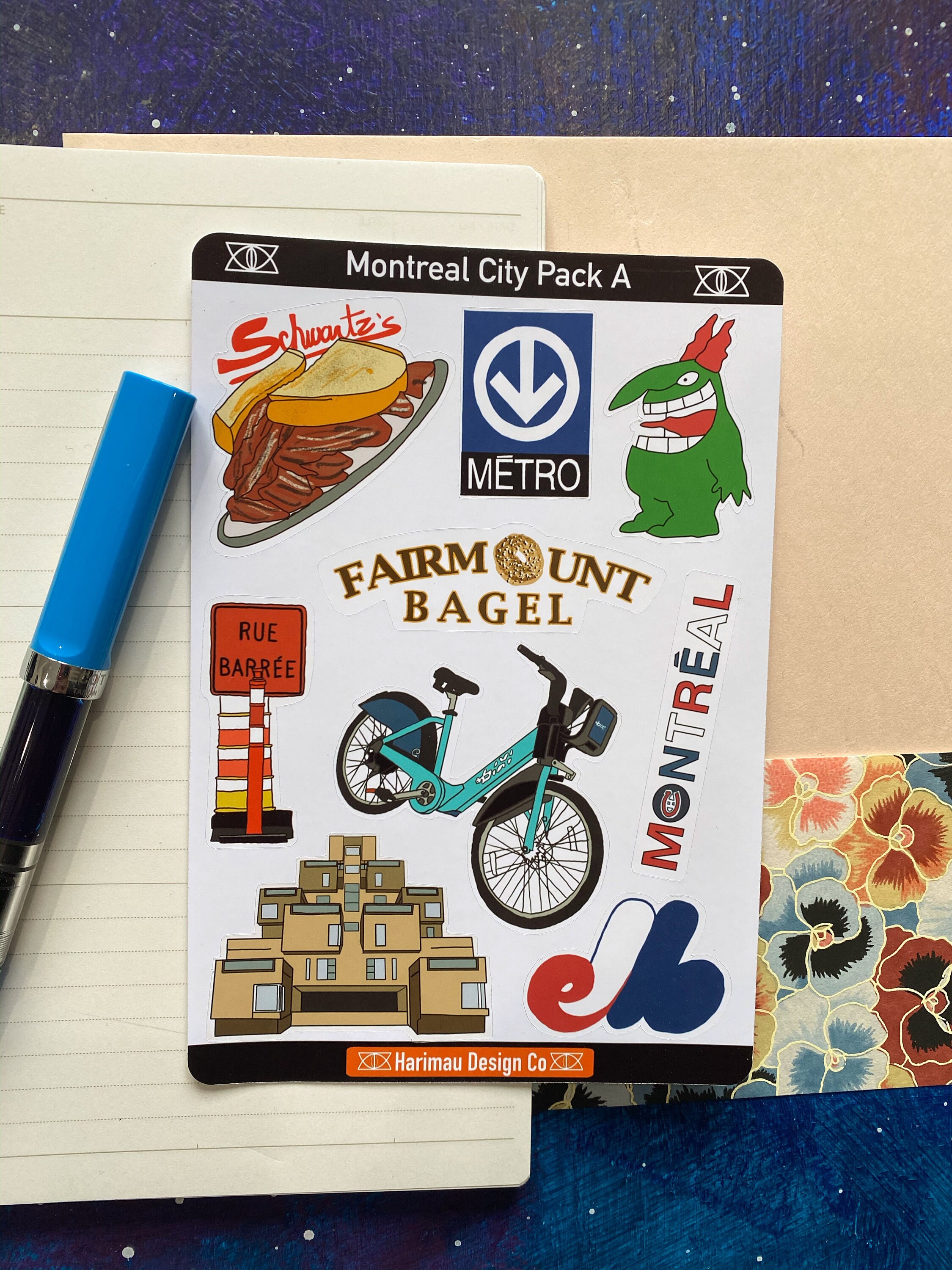 Montreal City Stickers - Notebook Stickers - Laptop Stickers - Planner ...