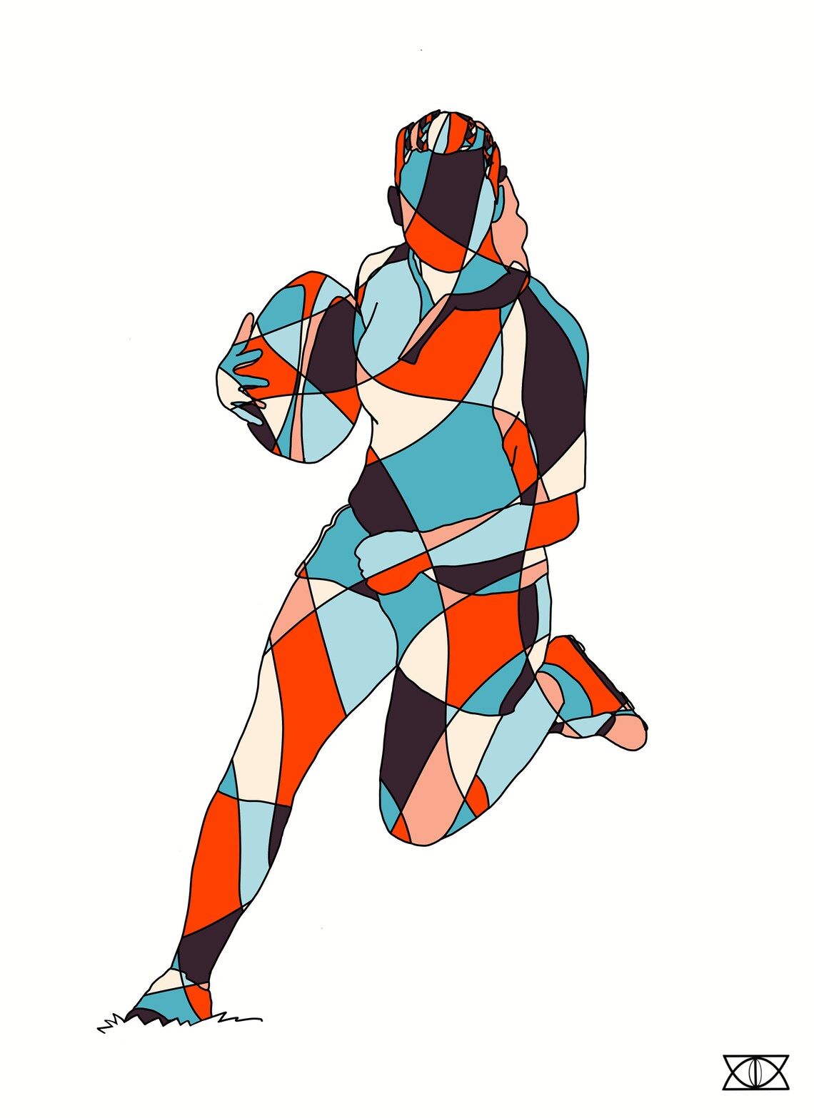 Summer Extreme Sports Illustration Art Print Women in Sport Athlete ...