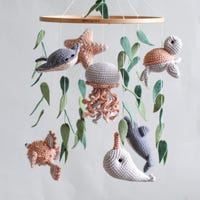 Neutral Ocean Baby Mobile, Sea Themed Nursery, Baby Mobile With ...
