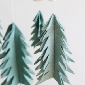 Woodland Baby Mobile, Pine Tree Mobile, Bear Nursery Mobile - Etsy