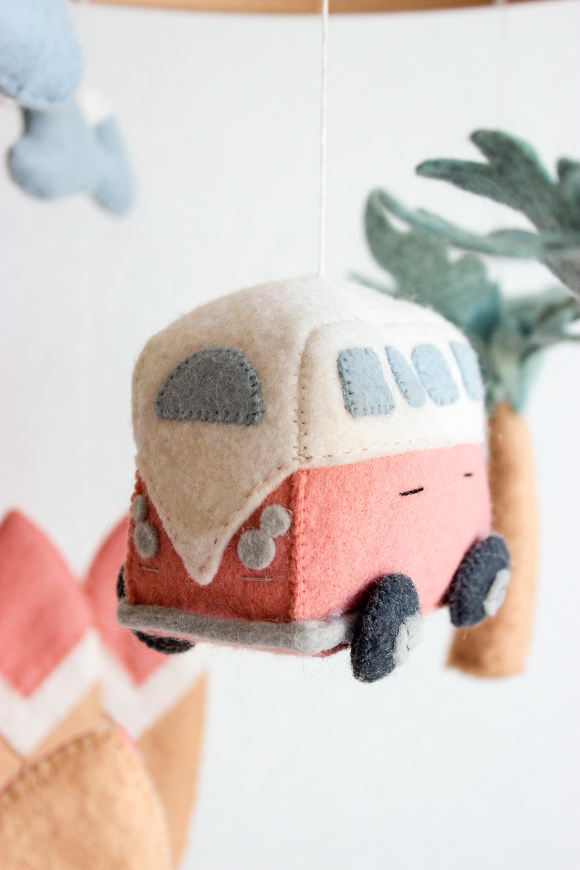 Surf Baby Mobile, Surfer Girl Nursery Mobile, Beach Baby Mobile ...