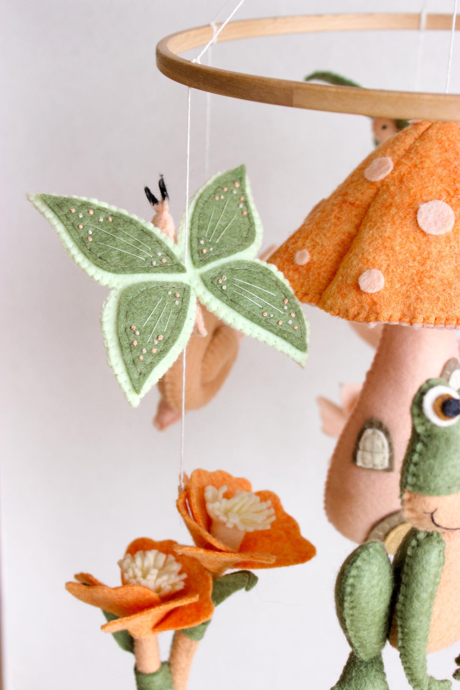Fairytale Mobile, Fairy Garden Mobile, Mushroom Mobile, Butterfly ...