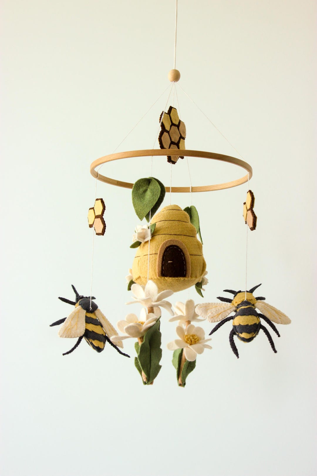 Bee Baby Mobile, Bumblebee Mobile, Honey Bee Mobile, Bees and Flowers ...