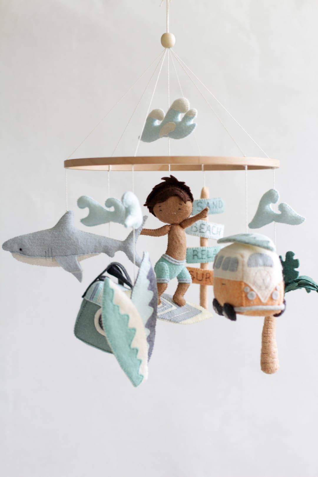 Surf Baby Mobile, Beach Baby Mobile, Surfer Boy Mobile - Etsy