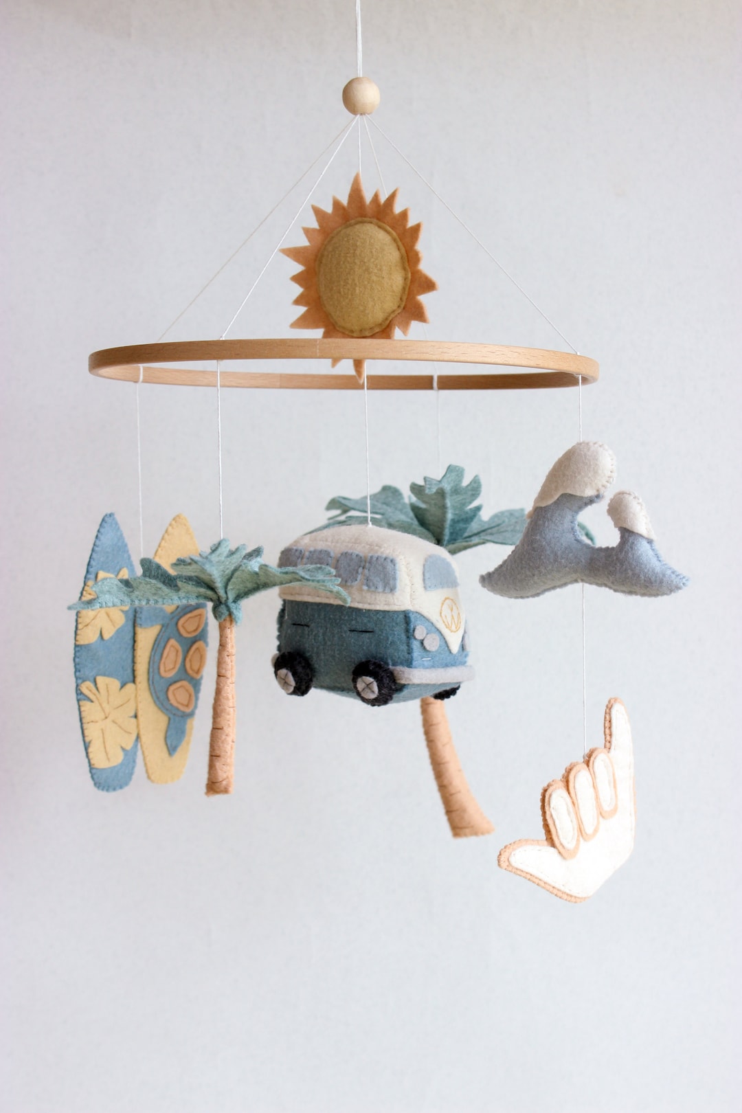 Surf Baby Mobile, Beach Baby Mobile, Surf Nursery Decor, Surfer Boy ...