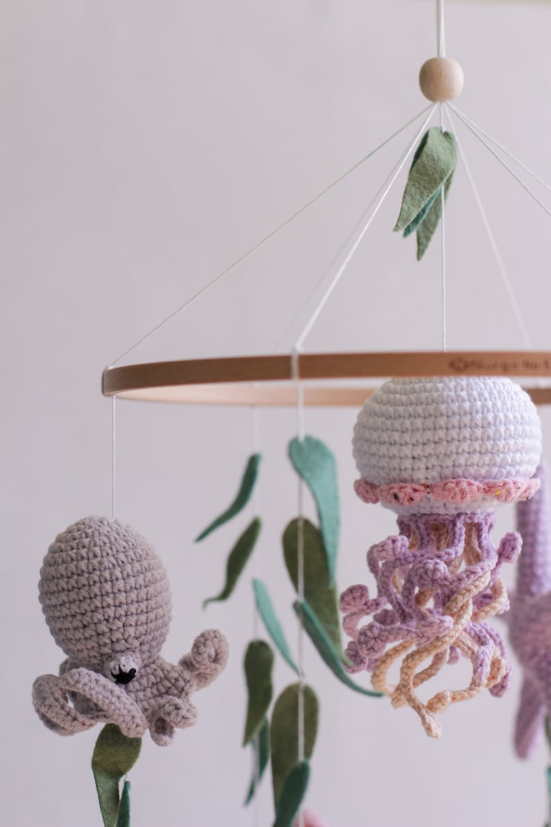 Baby Mobile. Ocean Baby Mobile With Jellyfish, Turtle, Stingray Fish ...
