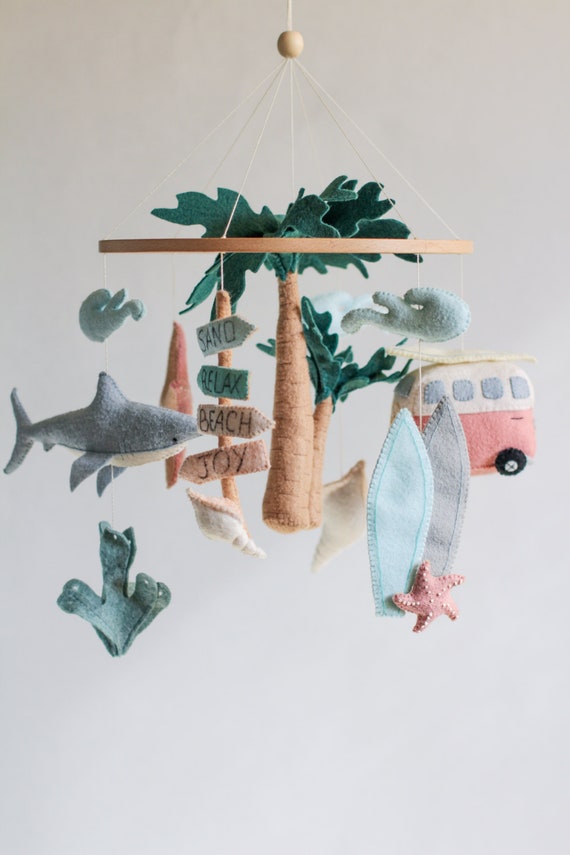 Surf Baby Mobile Ocean Baby Mobile Beach Nursery Mobile - Etsy