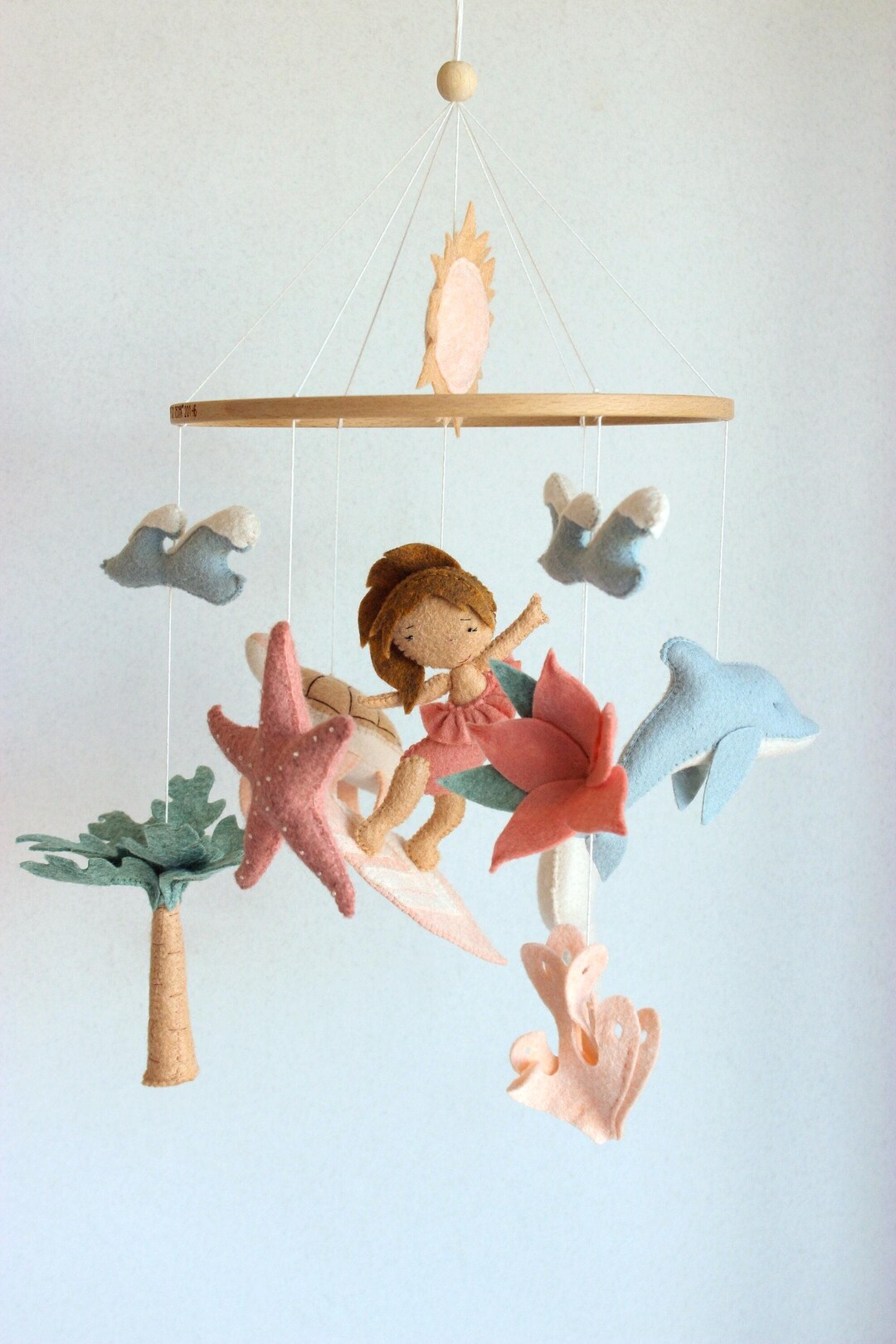 Beach Baby Mobile, Surf Baby Mobile, Ocean Baby Mobile Girl - Etsy
