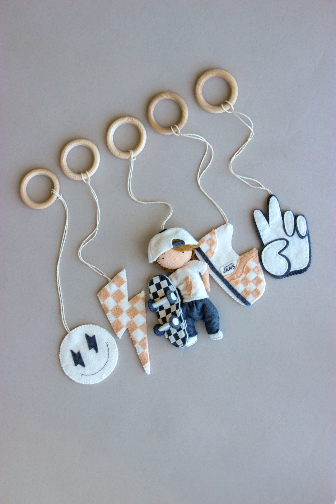 Checkered Nursery Decor, Rad Little Dude Nursery, Skateboard Baby Gym ...