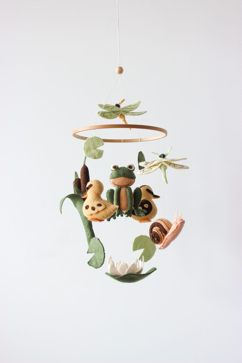 Duck Baby Mobile, Pond Baby Mobile, Frog Baby Mobile, Lake Nursery ...