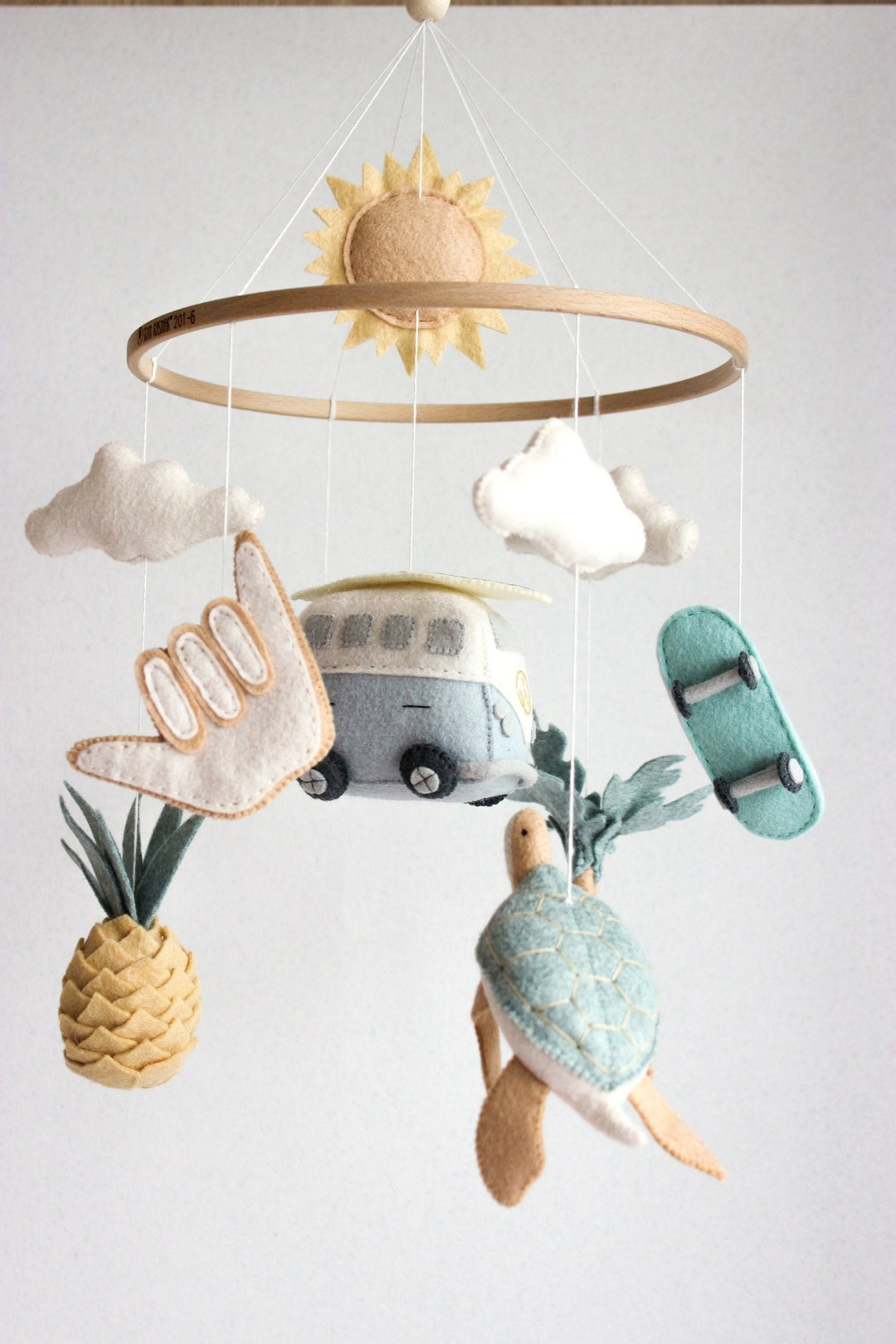 Beach Baby Mobile, Surf Baby Mobile, Skateboard Nursery - Etsy