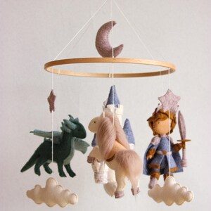 Dragon Baby Mobile, Castle Baby Mobile, Knight Baby Mobile, Dragon ...