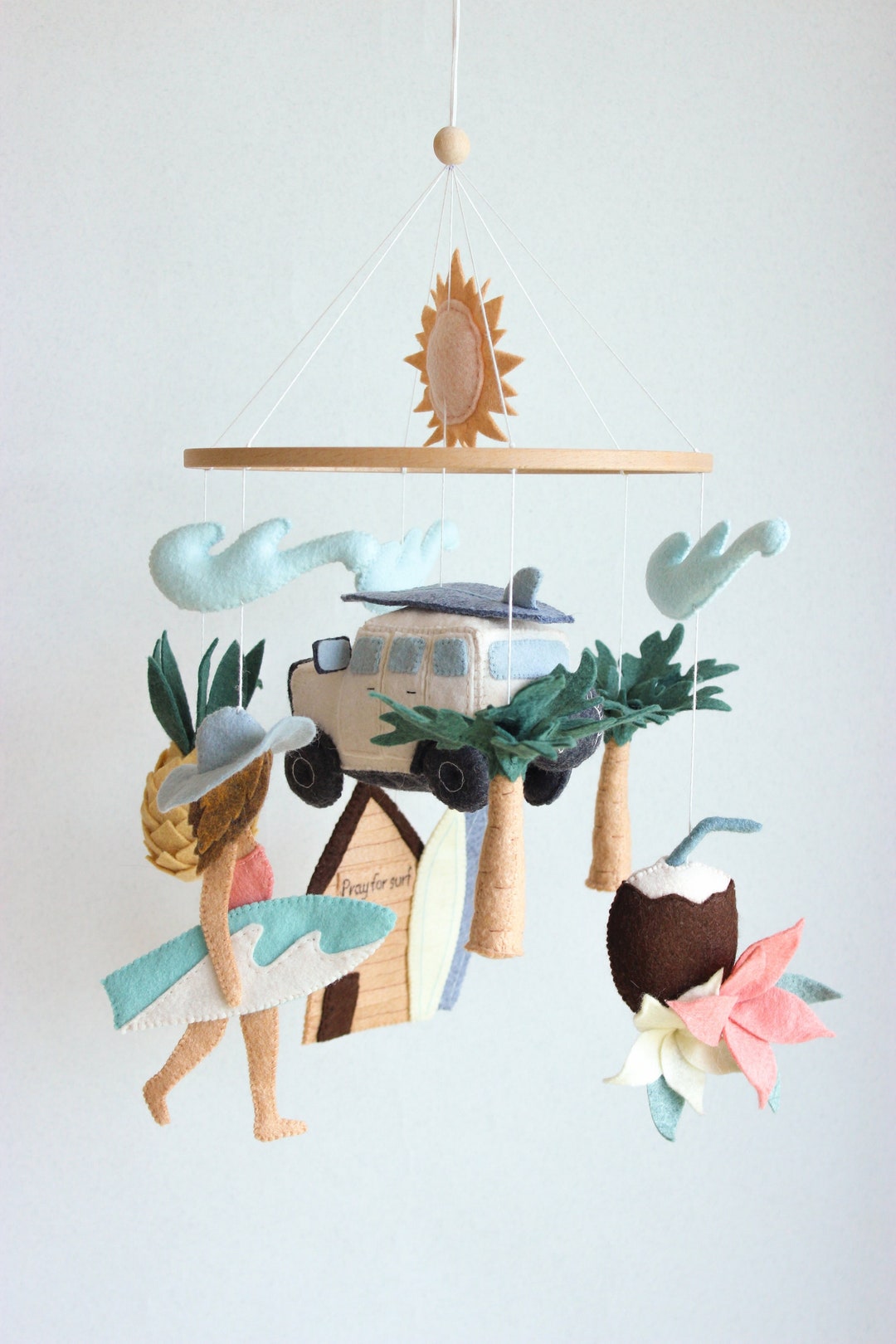 Beach Baby Mobile, Surf Baby Mobile, Beach Nursery Decor - Etsy