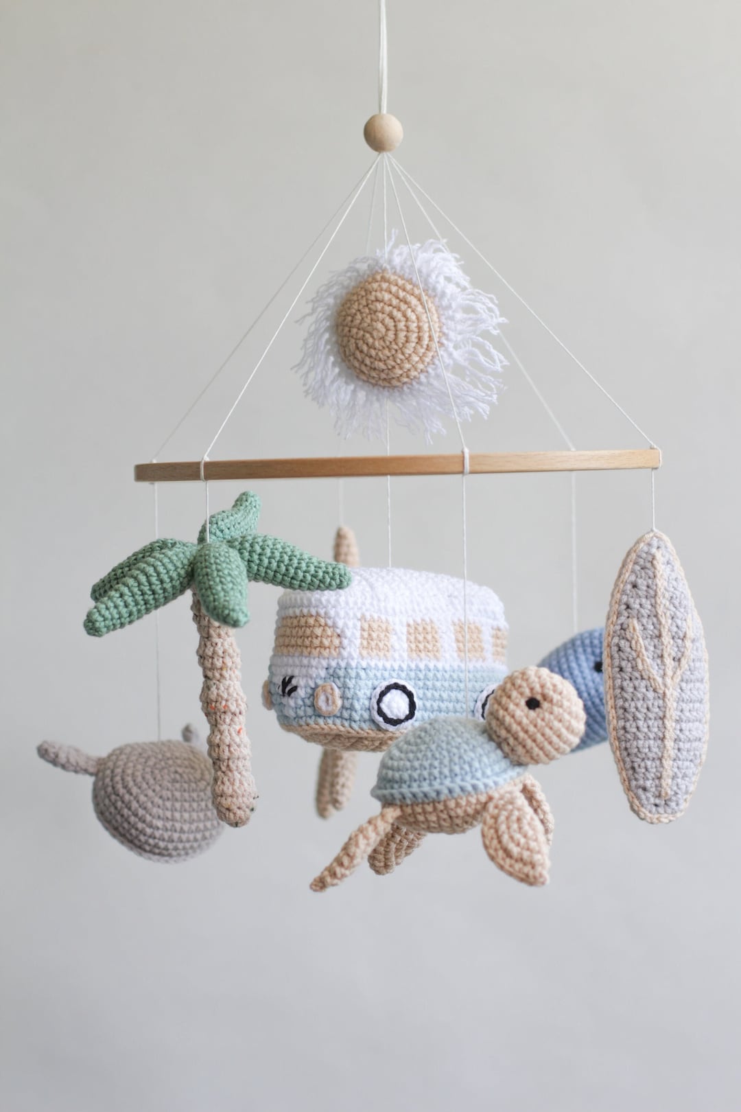 Surf Baby Mobile, Beach Baby Mobile, Surf Nursery Decor, Boho Mobile ...