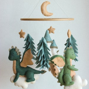 Dragon Baby Mobile, Baby Dragon Nursery, Castle Baby Mobile, Dragon ...