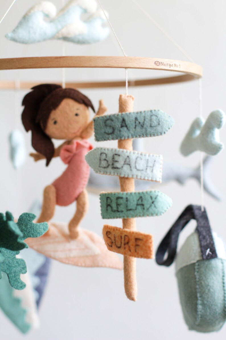 Surf Baby Mobile Surfboard Mobile Beach Baby Mobile - Etsy