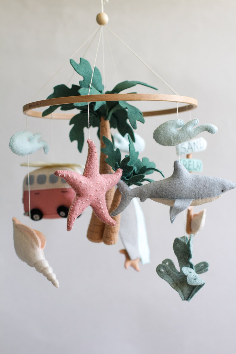 Surf Baby Mobile, Ocean Baby Mobile, Beach Nursery Mobile - Etsy