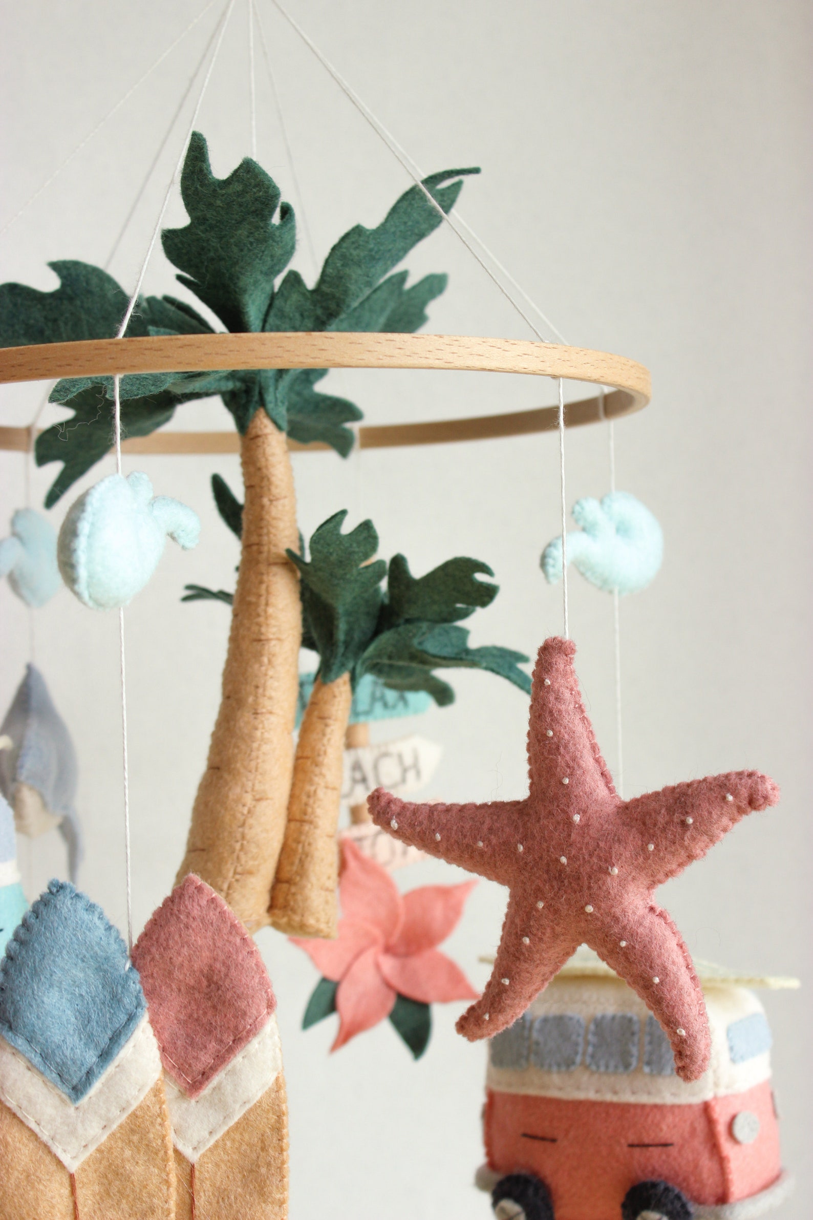 Surf Baby Mobile, Beach Baby Mobile, Vw Bus Decor, Twins Nursery Decor ...