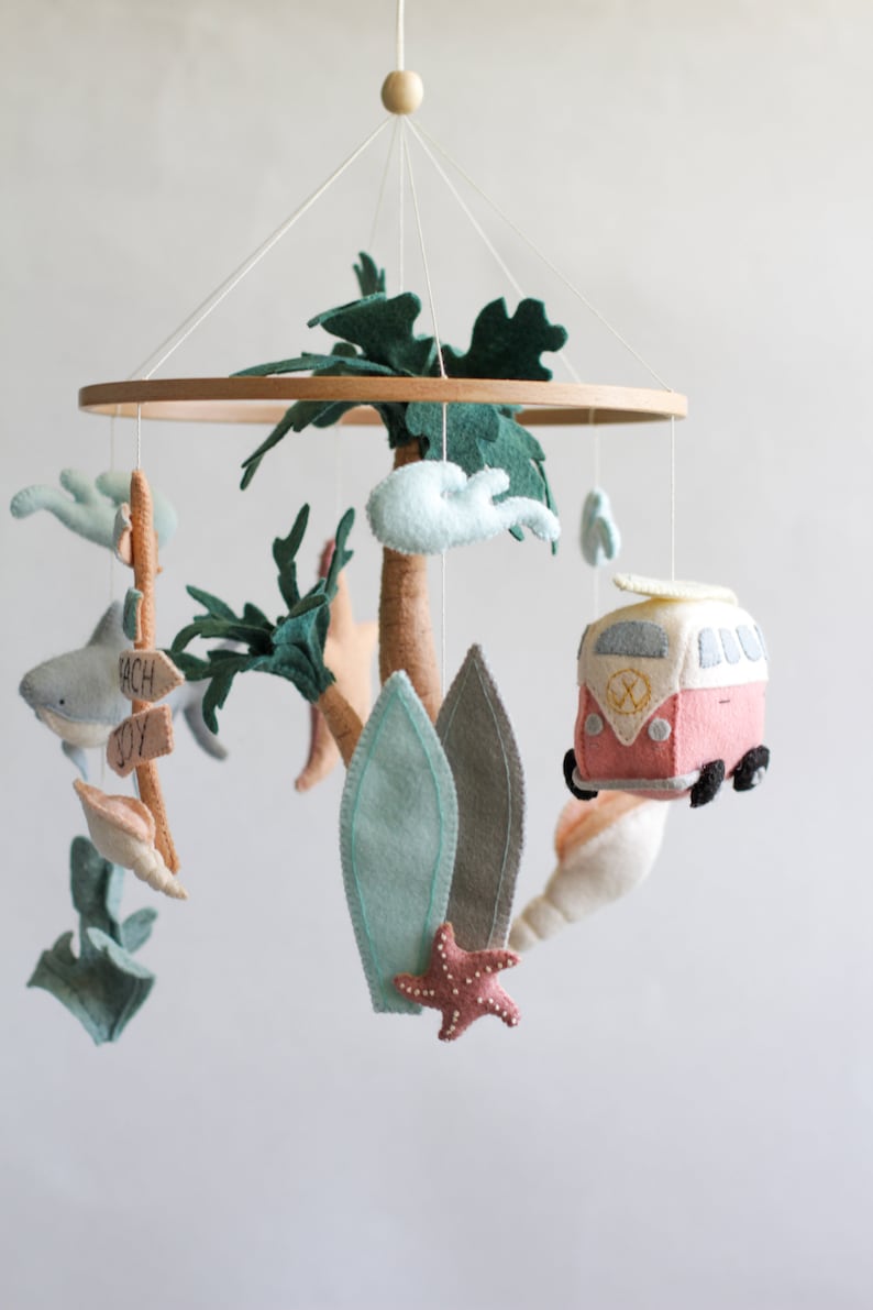 Surf Baby Mobile, Ocean Baby Mobile, Beach Nursery Mobile - Etsy