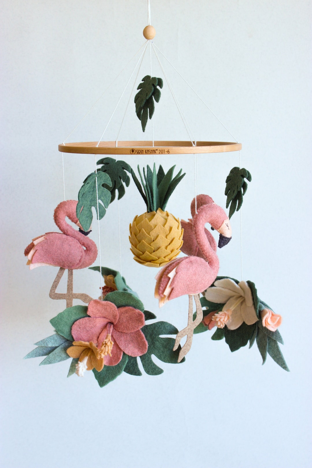 Flamingo Baby Mobile, Tropical Baby Mobile, Pineapple Mobile, Tropical ...