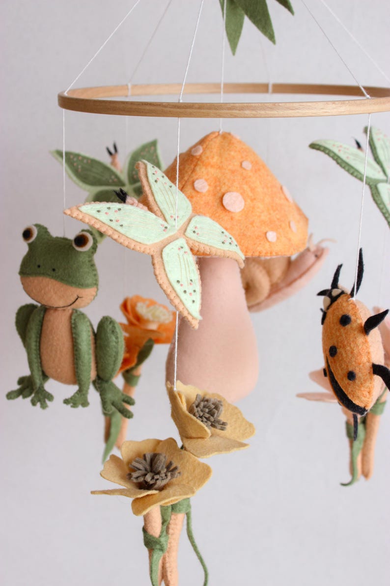 Fairytale Mobile, Fairy Garden Mobile, Mushroom Mobile, Butterfly ...