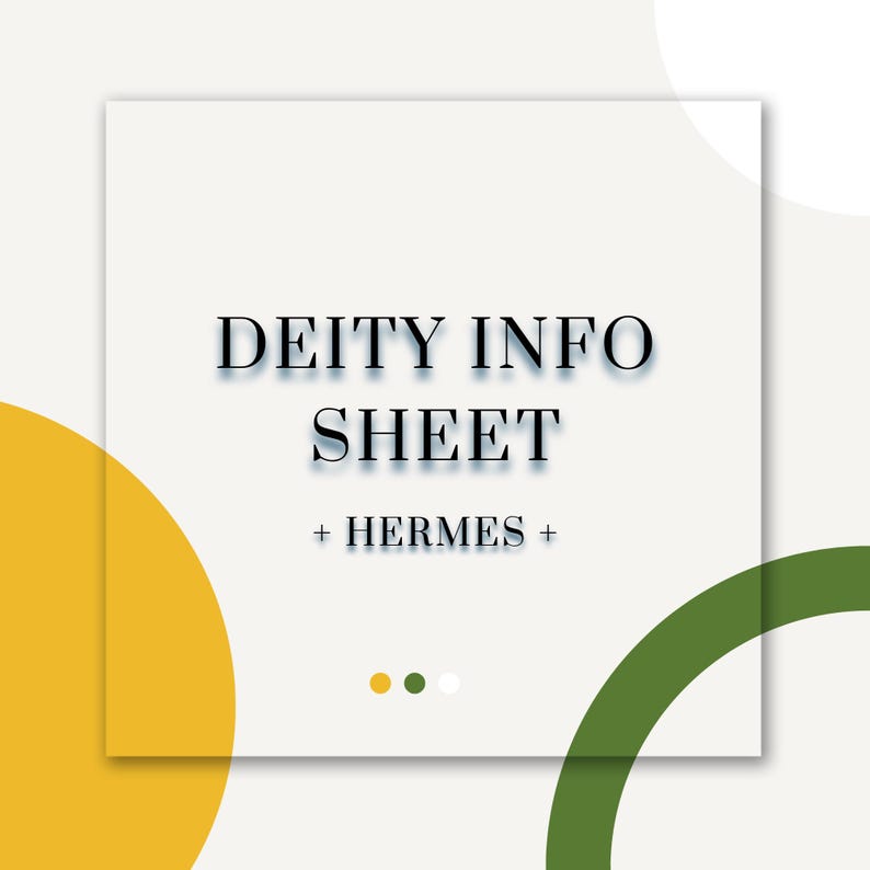 Hermes Printable Info Sheet – Greek God of Travel, Messages ...