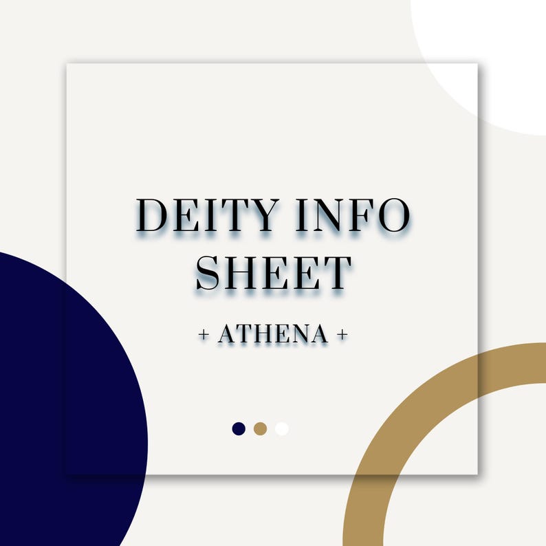 Athena Info Sheet Printable – Greek Goddess of Wisdom, Strategy & War ...