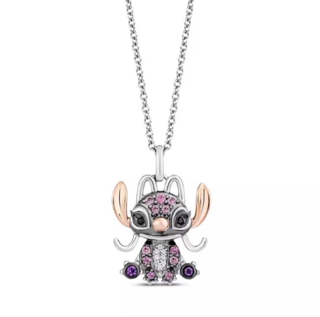 Treasures Angel Pink Sapphire & Amethyst Pendant Necklace Sterling ...