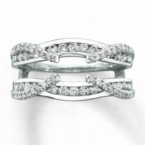 Round Cut 1.20 Ct Simulated Diamond Channel Set Enhancer Ring - Etsy