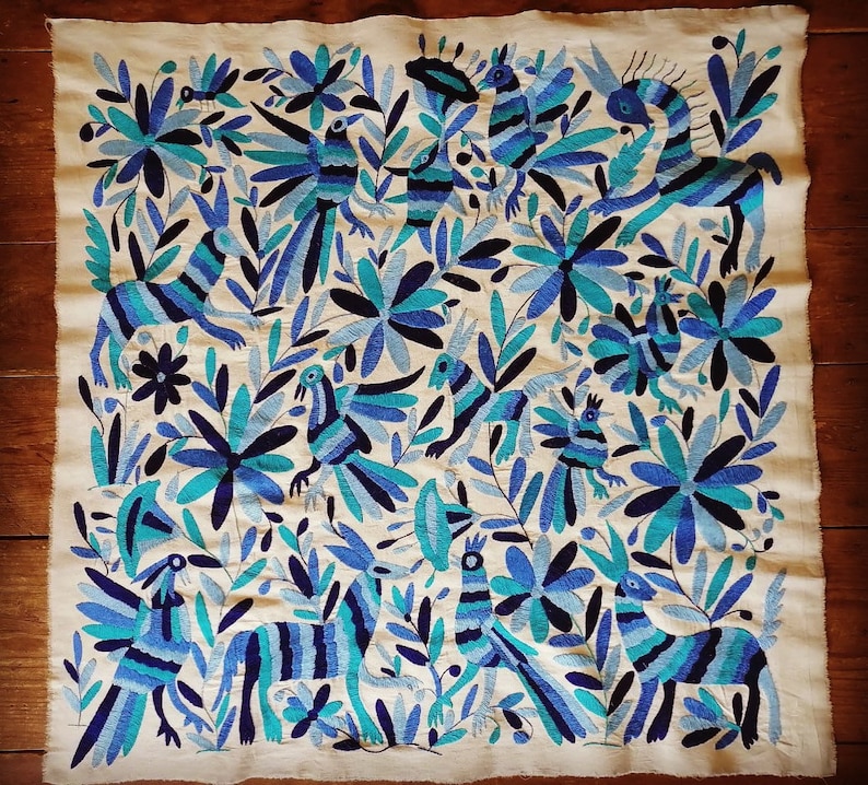 Otomi Animals in Blue Tones - Etsy