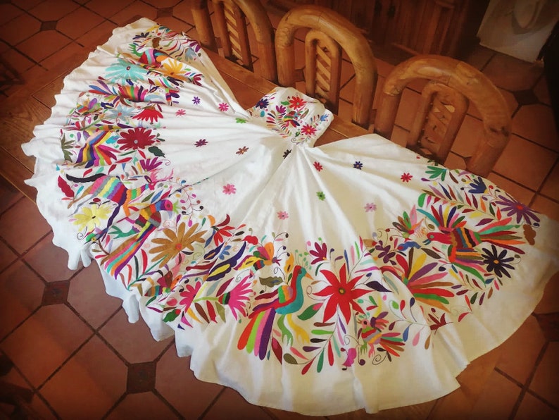 Beautiful Fully Embroidered Otomi Dress - Etsy
