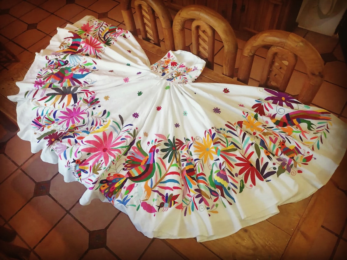 Beautiful Fully Embroidered Otomi Dress - Etsy