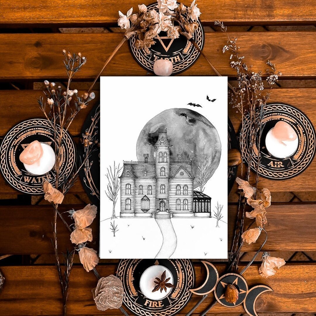 The Addams Family Home Print | Addams Family Print | Gothic Home Decor ...