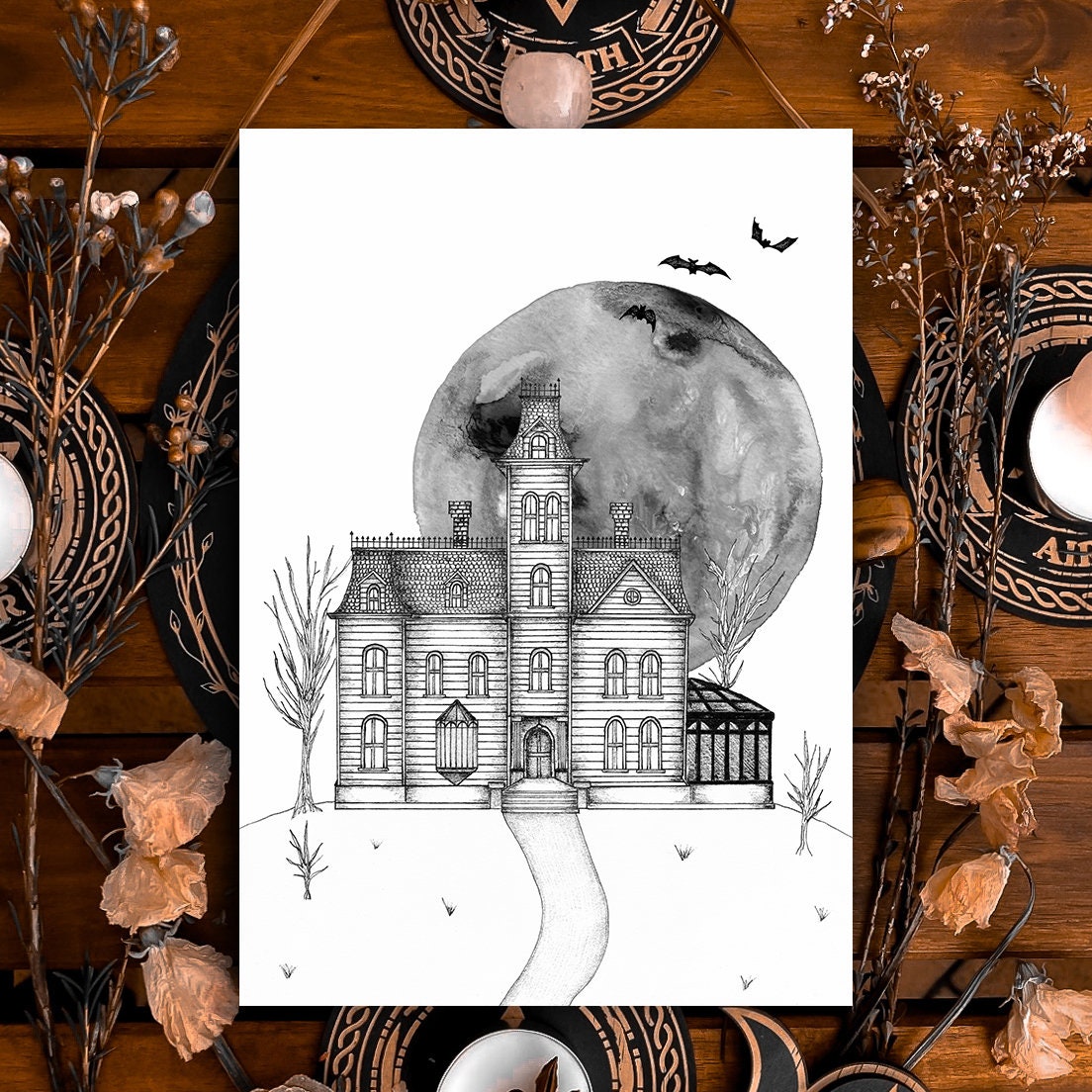 The Addams Family Home Print Addams Family Print Gothic - Etsy