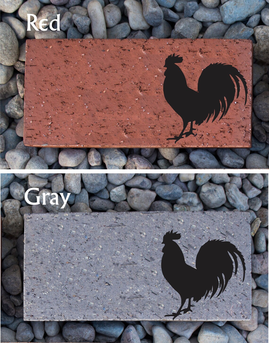 ROOSTER, Pet Memorial. Marker, Engraved Brick, 8"x4", Custom, - Etsy