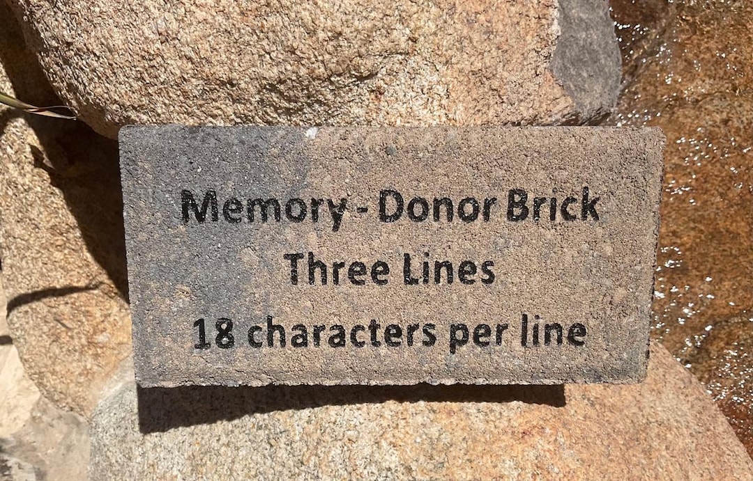 Engraved Memory Brick: Custom Concrete Paver, Garden Walkway Stone - Etsy