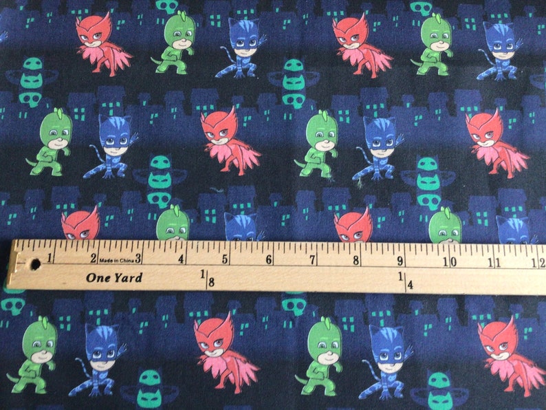 PJ Masks Fabric by the 1/2 Yard - Etsy
