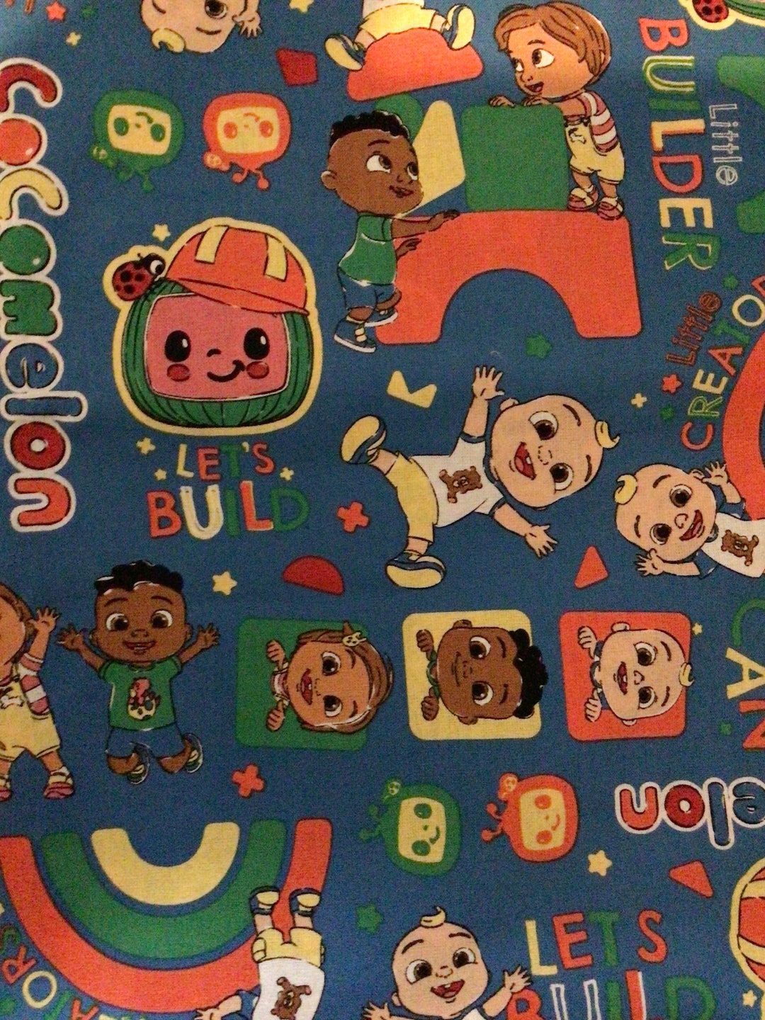 Cocomelon on Blue Background by the 1/2 Yard - Etsy