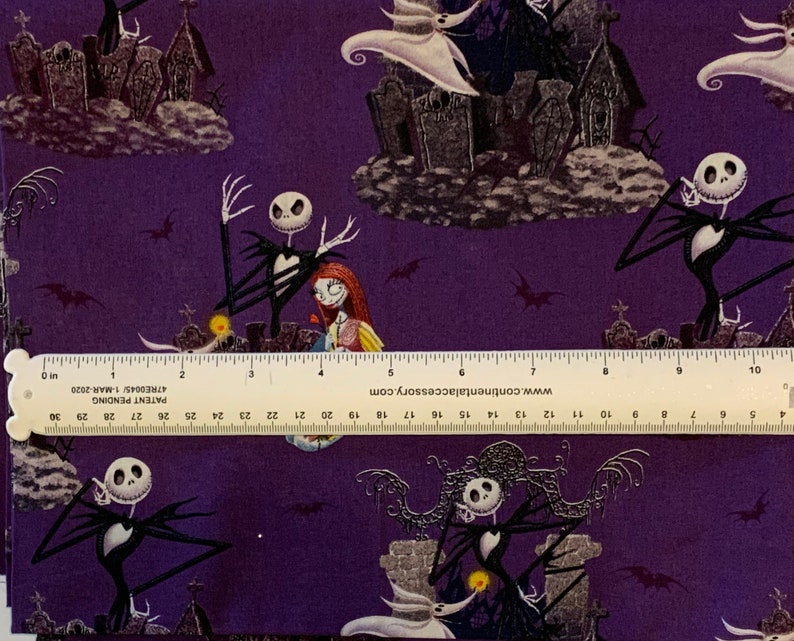 Nightmare Before Christmas Fabric by the 1/2 Yard - Etsy