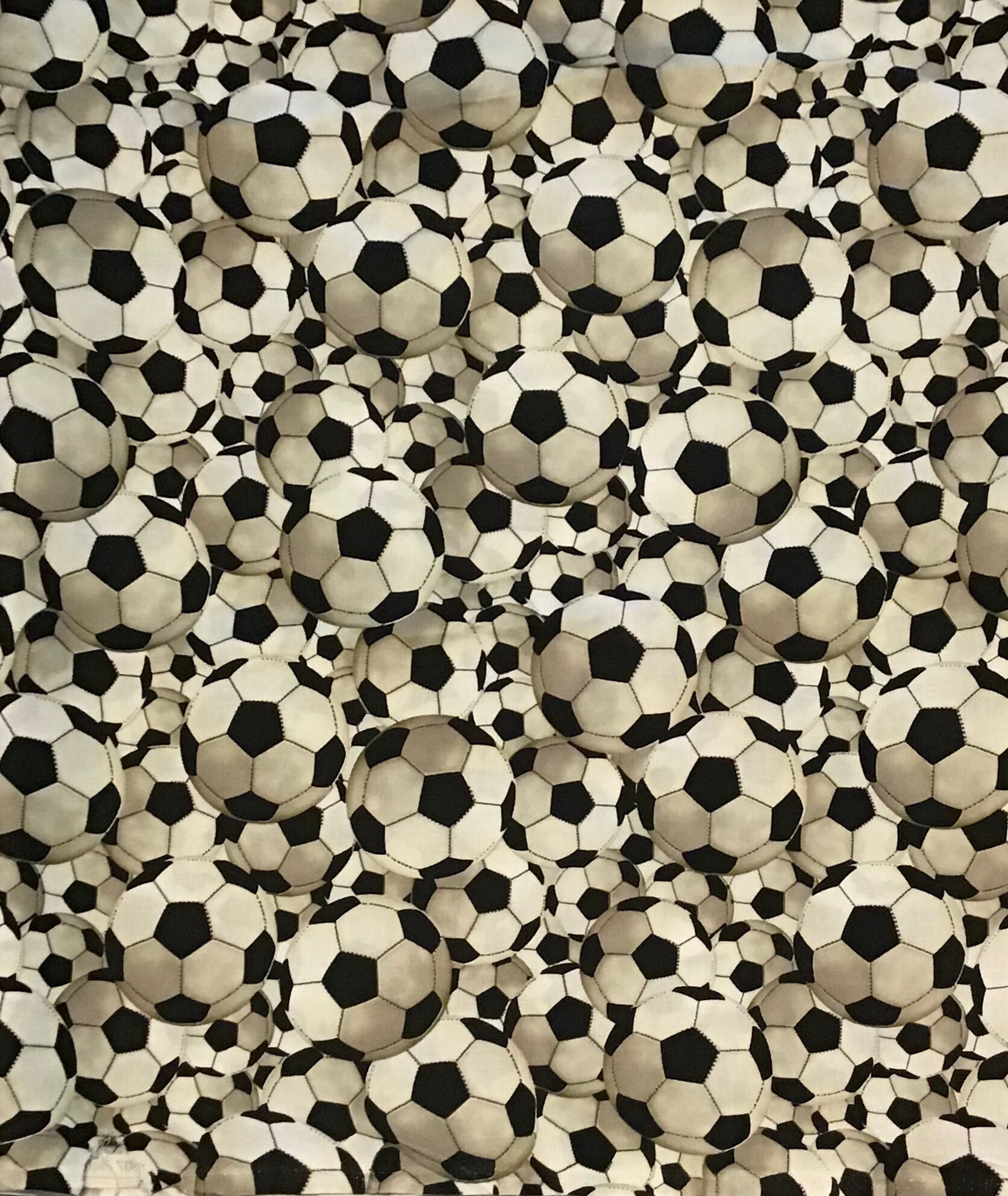 Soccer Ball Fabric By The 12 Yard Etsy 