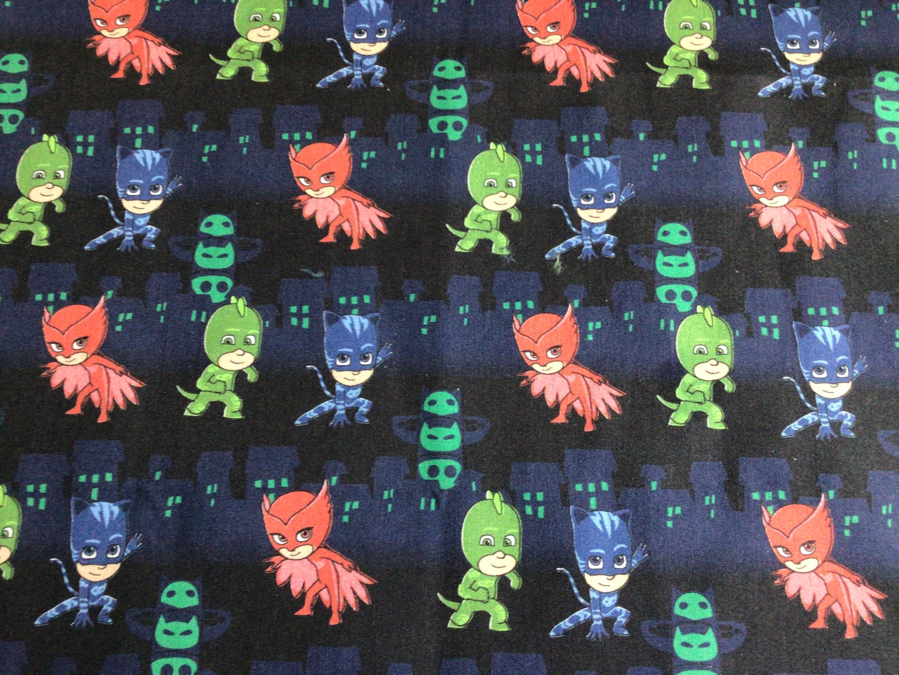 PJ Masks Fabric by the 1/2 Yard - Etsy