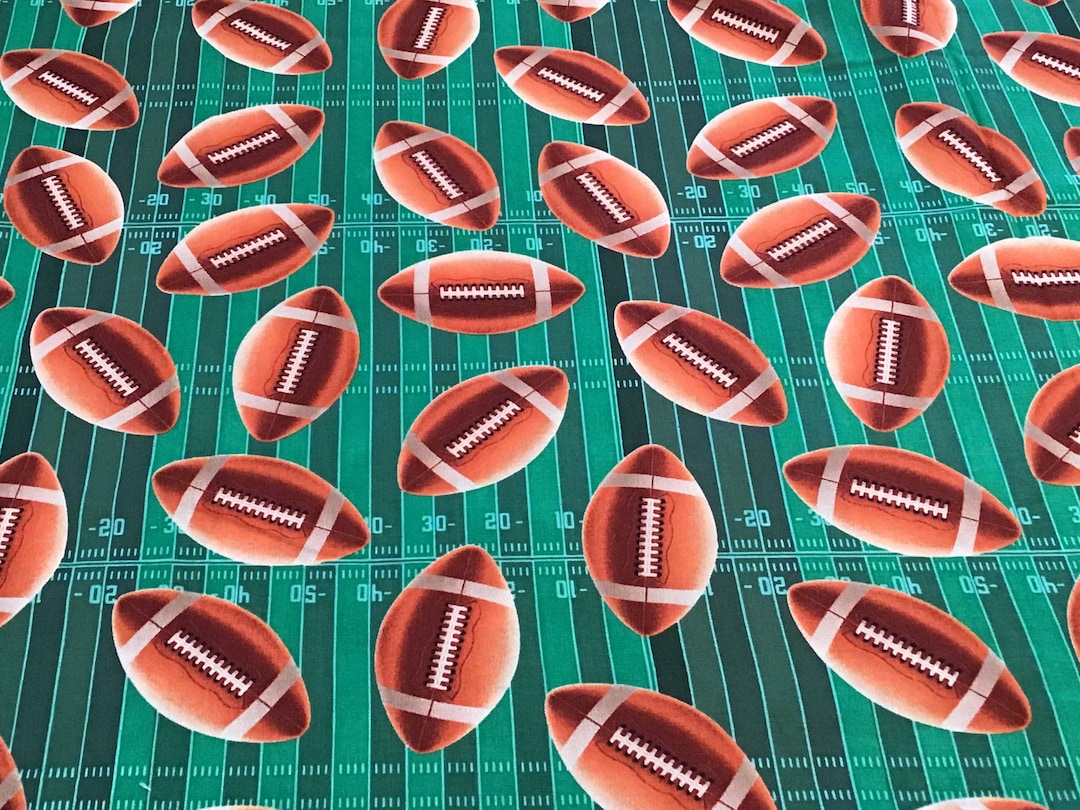 More Football Fabric by the 1/2 Yard - Etsy