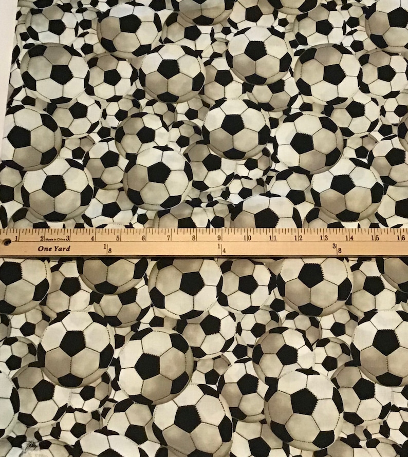 Soccer Ball Fabric by the 1/2 Yard - Etsy