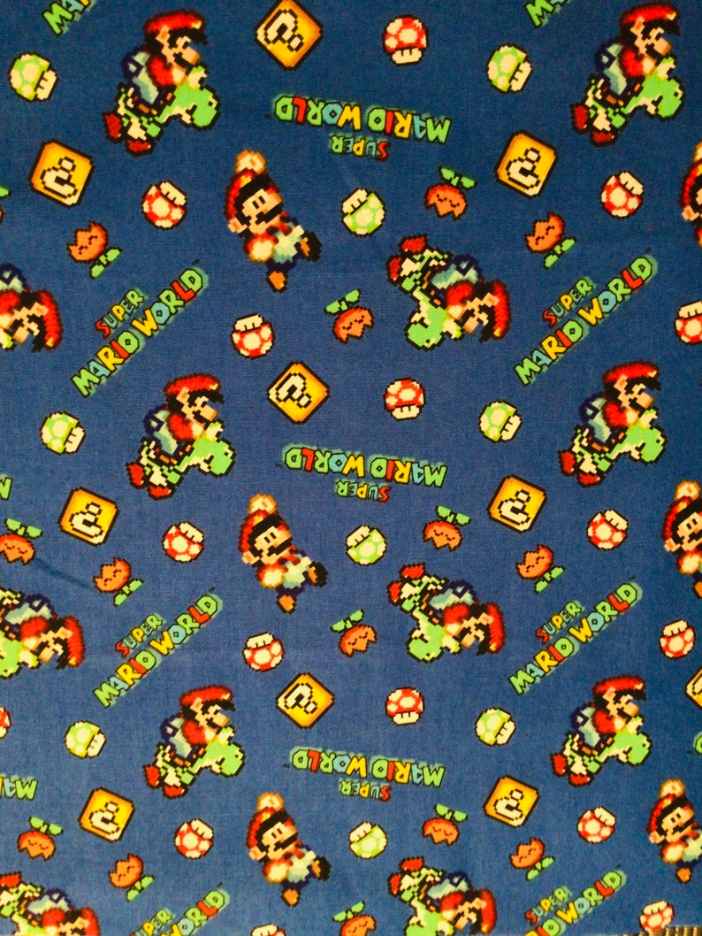Super Mario World Fabric by the Fat Quarter - Etsy