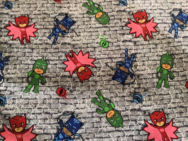 PJ Masks Fabric by the 1/2 Yard - Etsy
